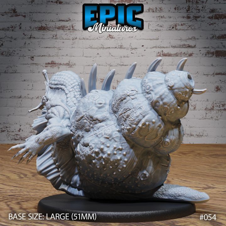 3D Printable Carrion Snail Set / Undead Shell Slug Creature / Mollusca Beast / Shelled Gastropod ...